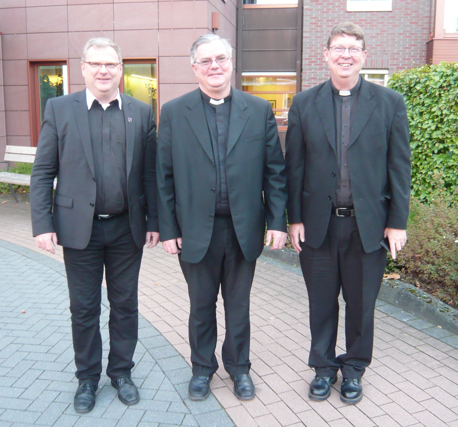 Hubertus Deuerling mit Pater David und Pater Leon in Münster | FOPOS e.V.